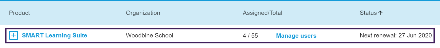 Viewing subscription information - SMART Admin Portal