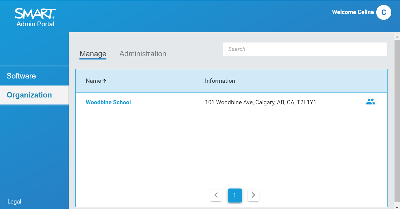 Updating organization information - SMART Admin Portal