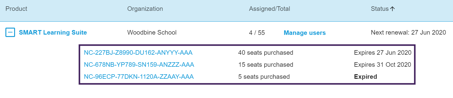 Viewing subscription information - SMART Admin Portal