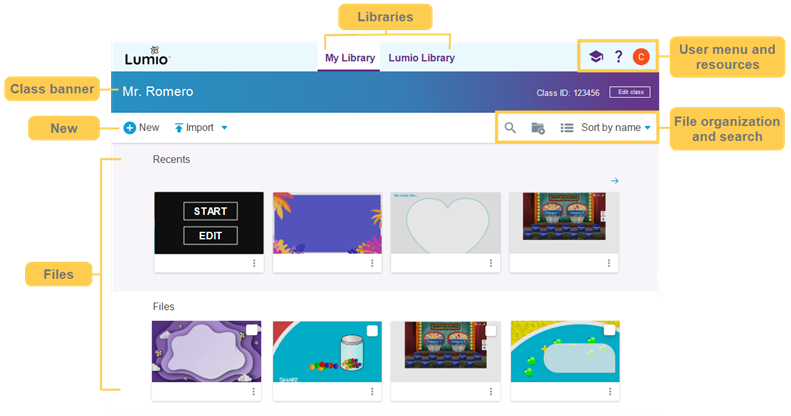 Navigating the My Library tab - Lumio by SMART
