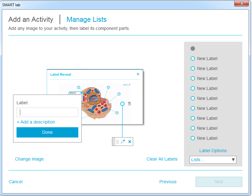 Use Label Reveal for lesson pacing - SMART Notebook 16