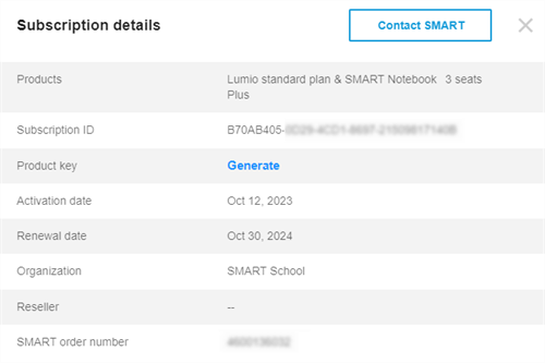 Viewing subscription information