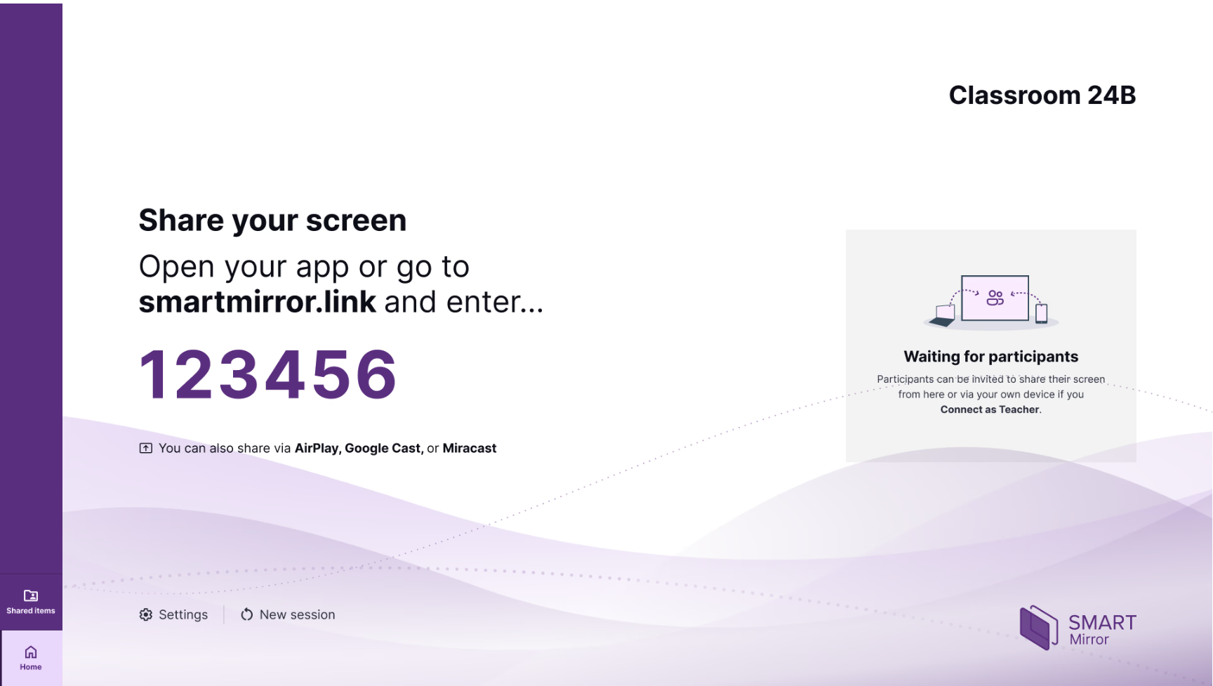 SMART Mirror receiver app for SMART Board interactive displays with iQ ...